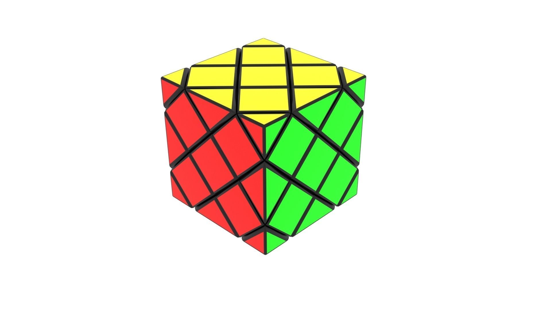 Skewb Puzzle 3x3x3 3D model | CGTrader