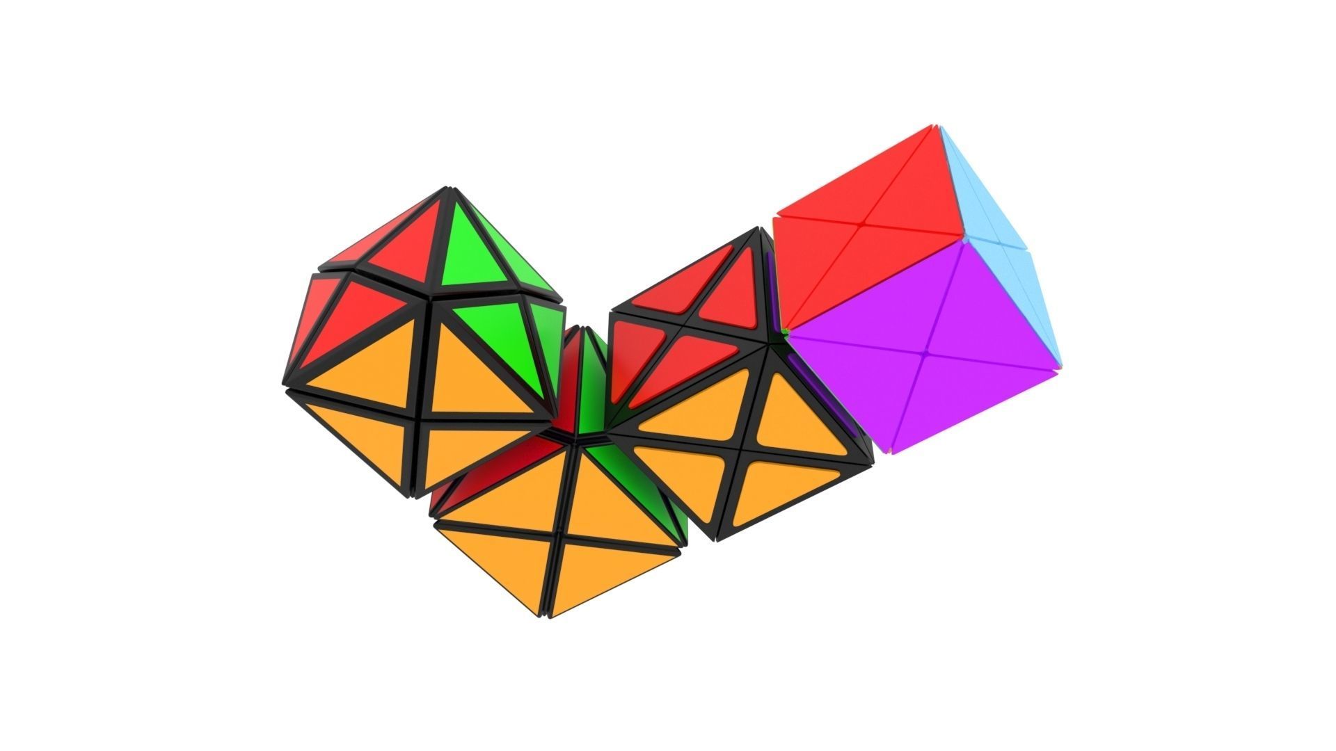 Dino Cubes Set 3D model | CGTrader