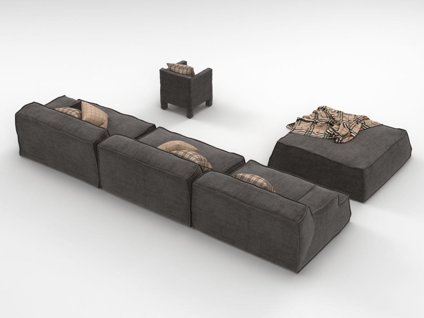 Baxter Sofa Set 3D model | CGTrader