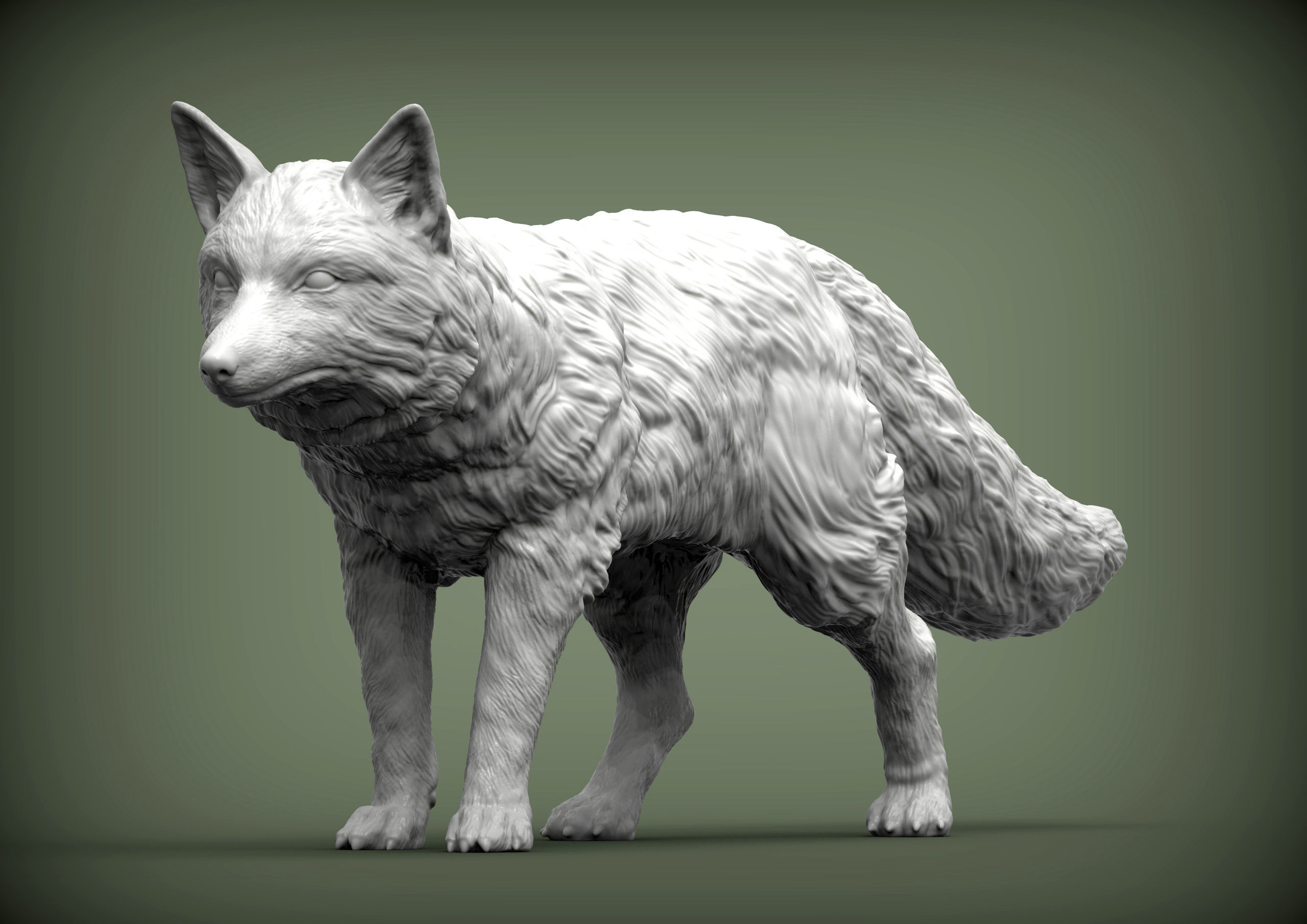 Fox 3D print model 3D model 3D printable | CGTrader