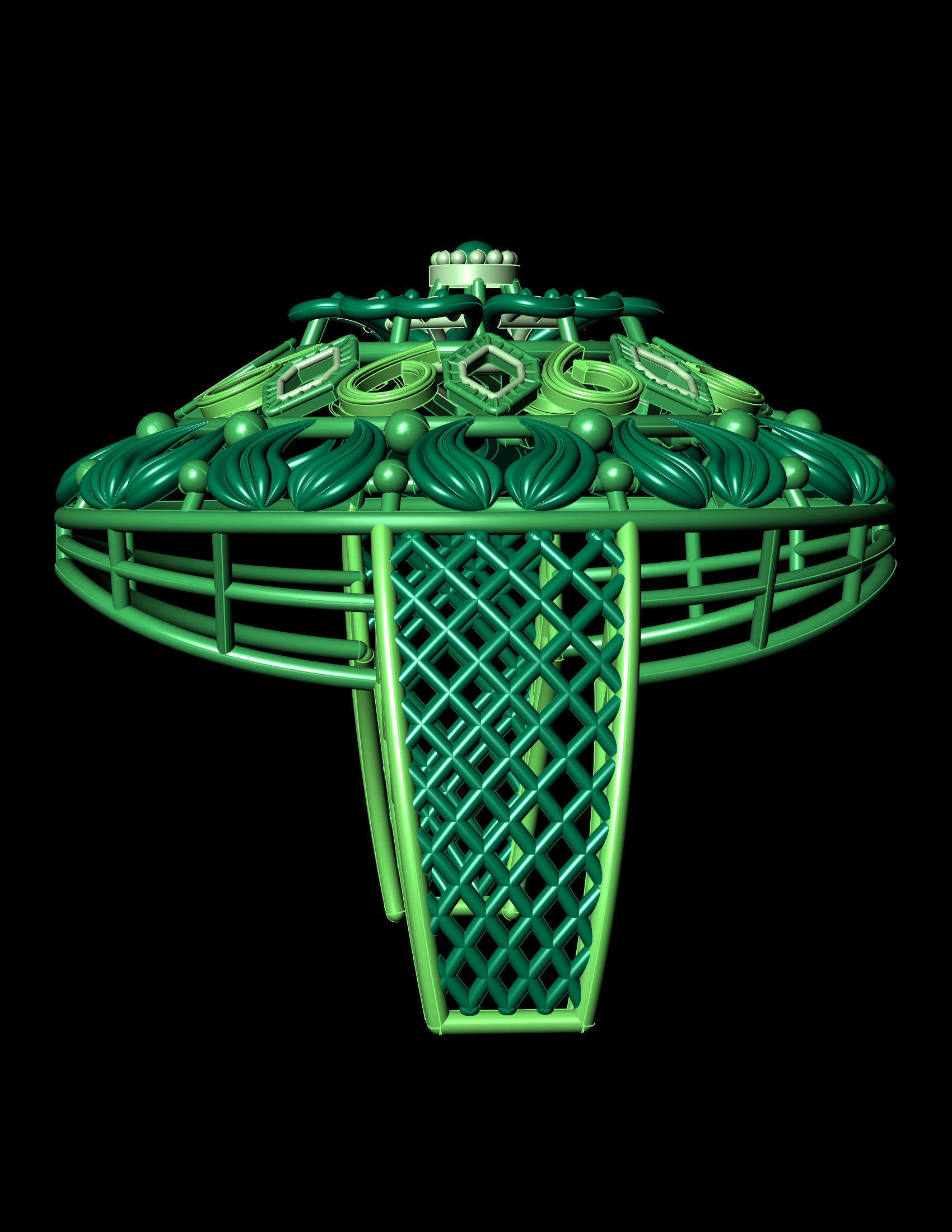 Traditional Indian Katak Gold Ring - 3D Print File 3D model 3D ...