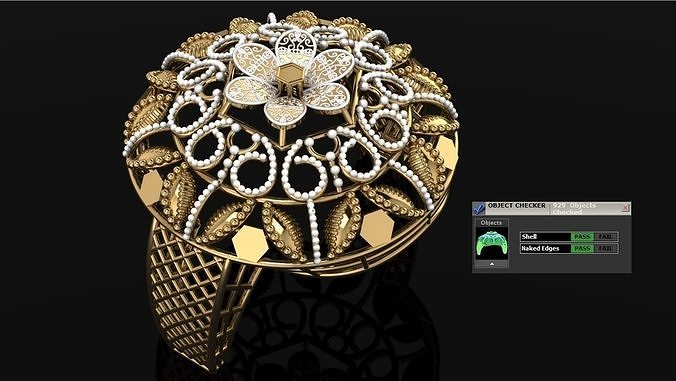 Traditional Indian Katak Gold Ring - 3D Print File 3D model 3D ...