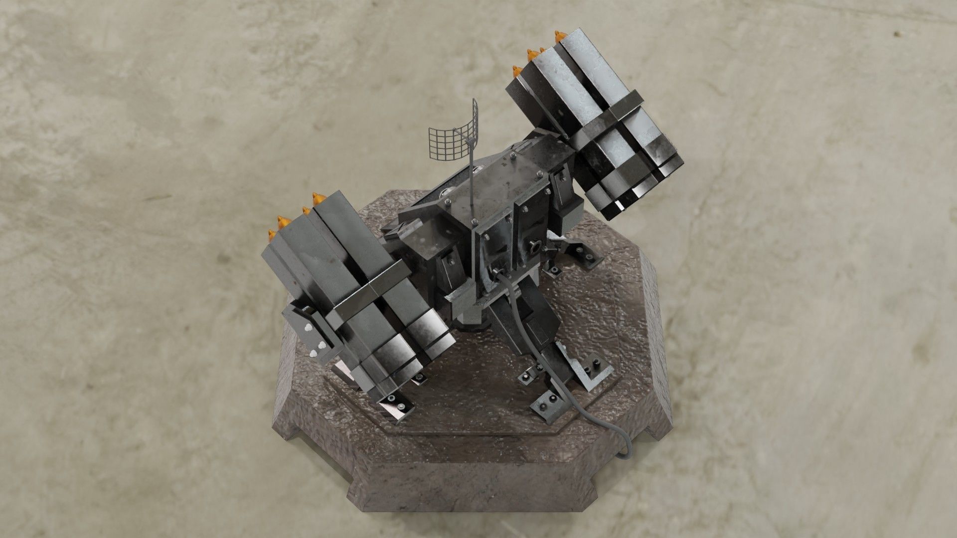 Rocket launcher turret free free 3D model | CGTrader