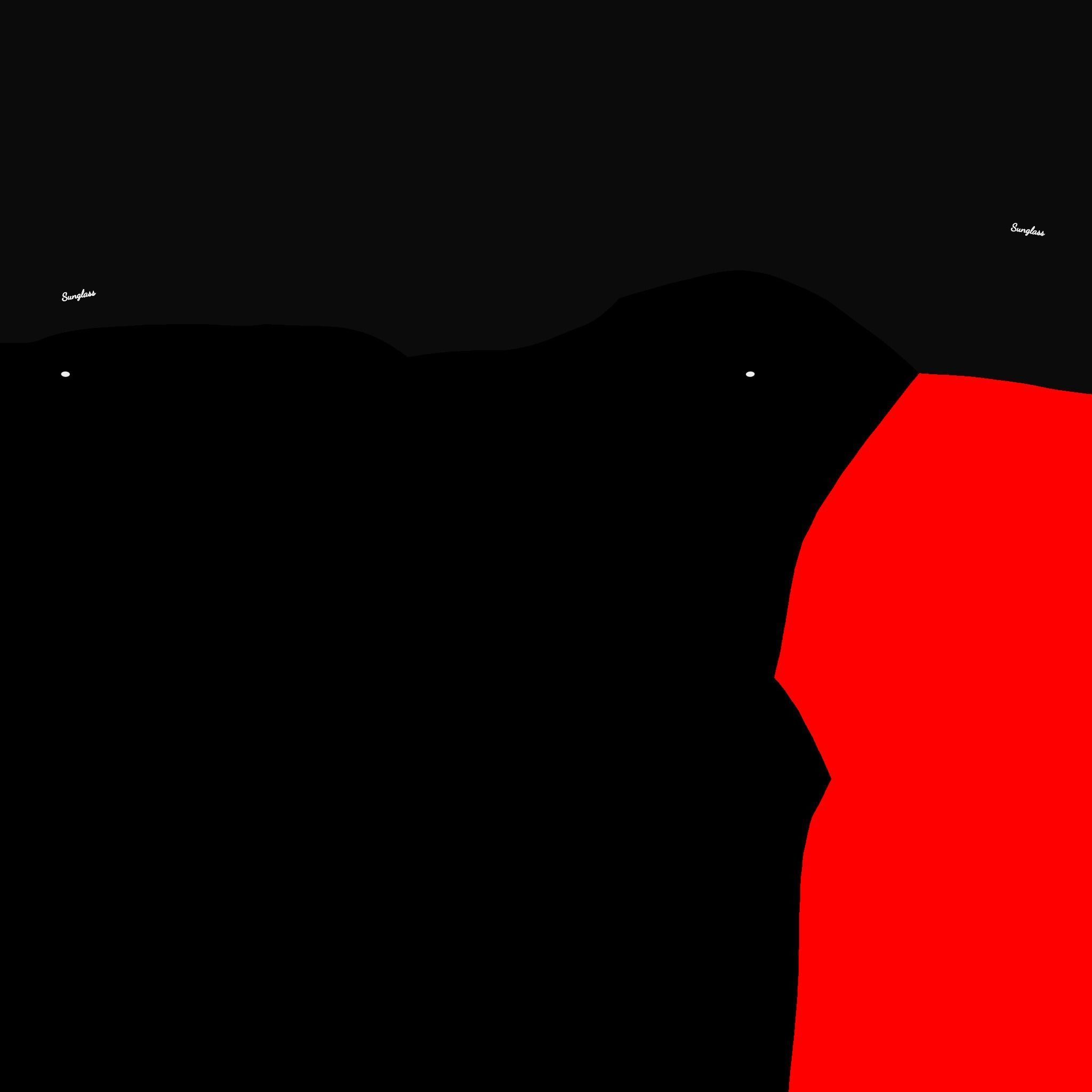 3D model Sunglass J10 Black Red - Character Design Fashion VR / AR ...