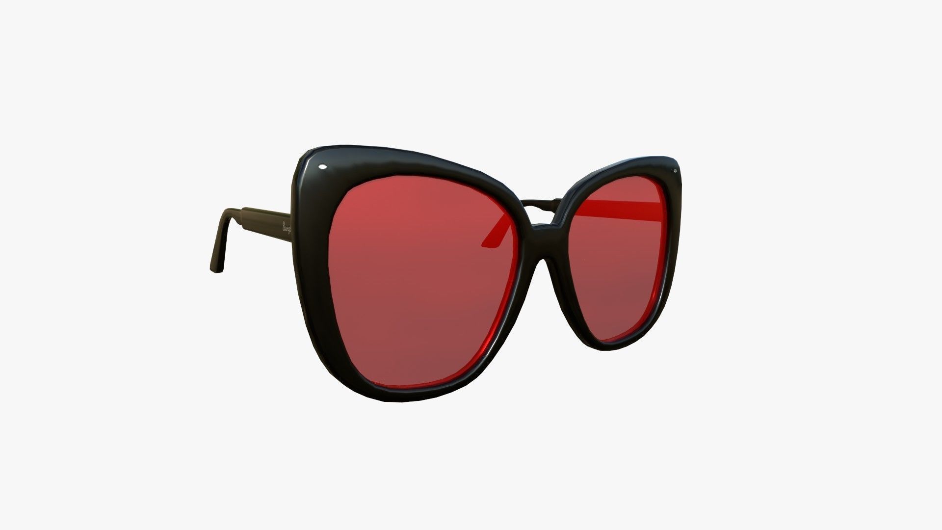3D model Sunglass J10 Black Red - Character Design Fashion VR / AR ...