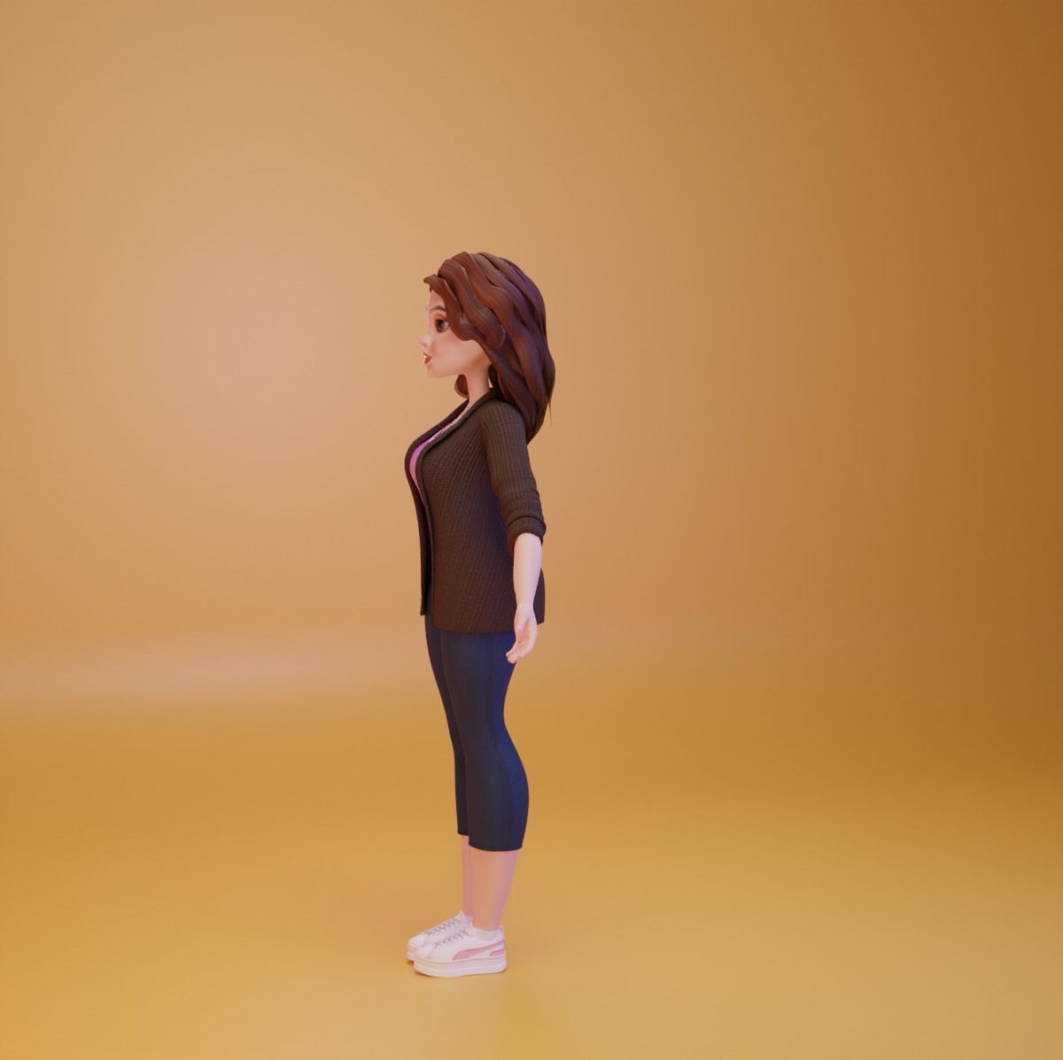 3D model 3D stylized woman character VR / AR / low-poly | CGTrader
