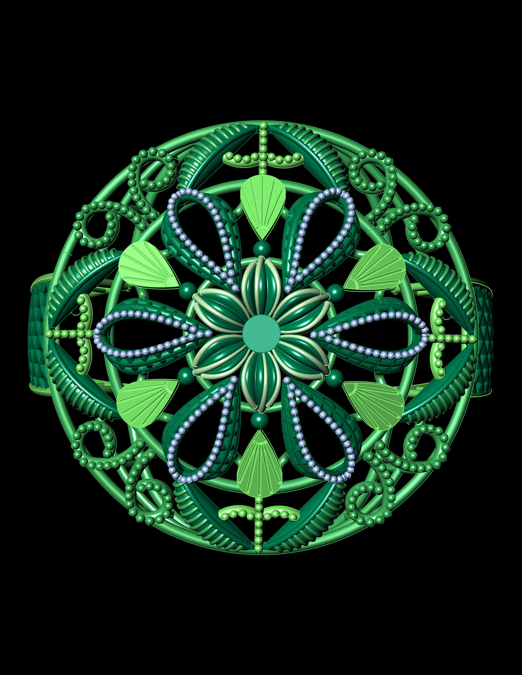 Traditional Indian Katak Ring - 3D Print File 3D model 3D printable ...