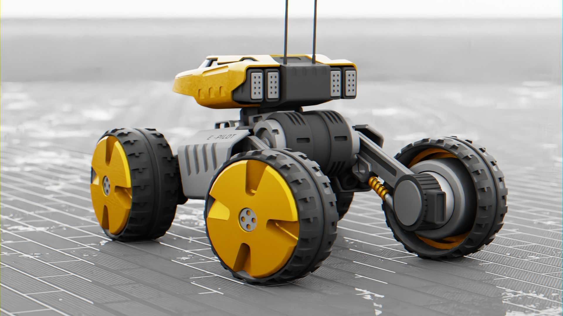 MOON LANDER E-2000 free 3D model rigged | CGTrader