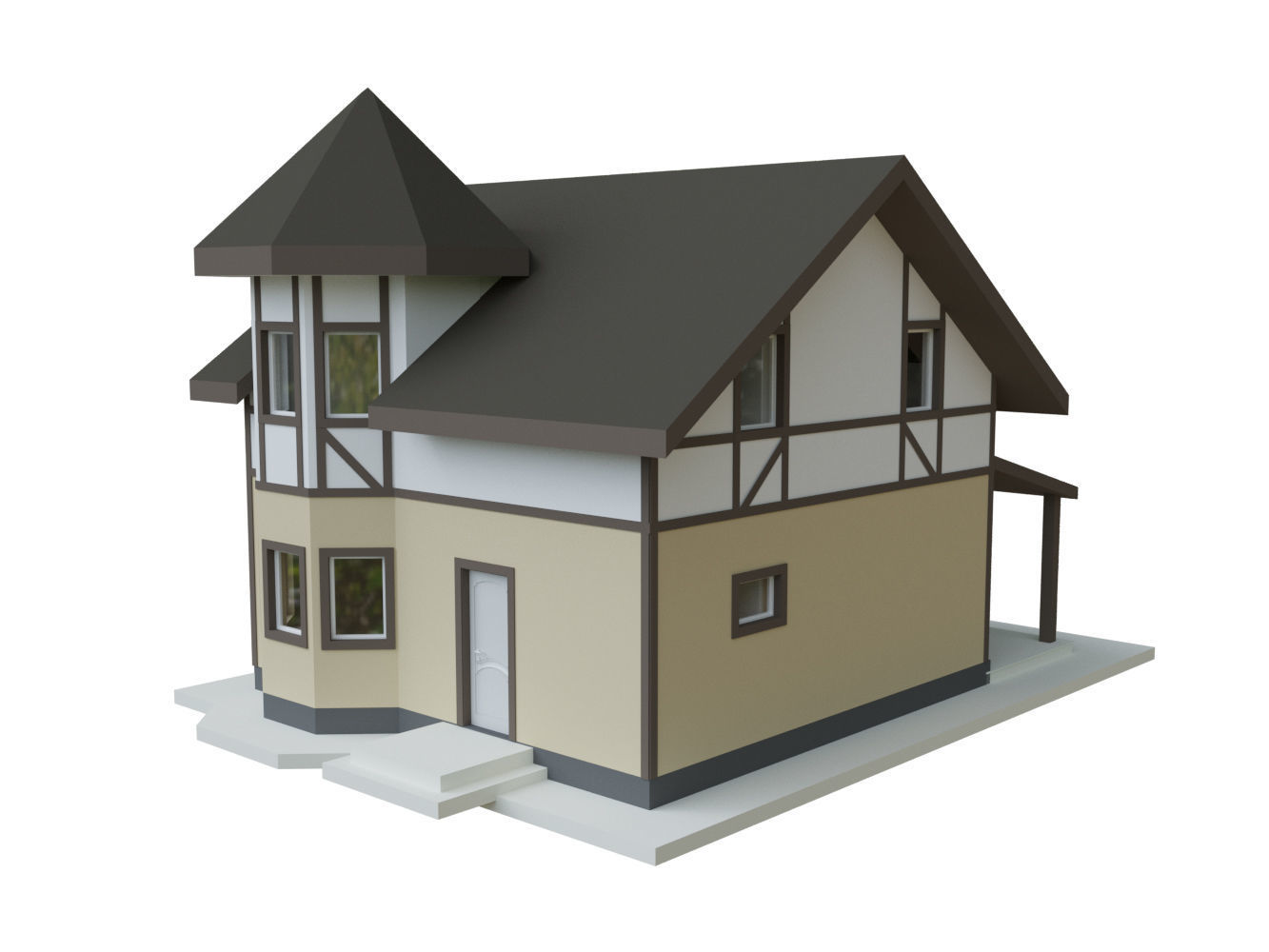 Cottage Houses- 12 Pack Low-poly part 2 3D model | CGTrader