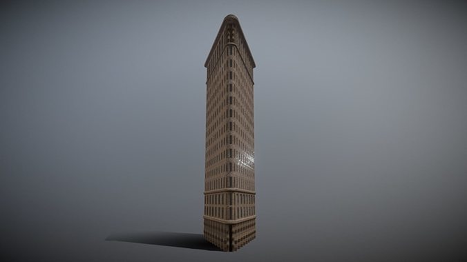 3d Model Flatiron Building Vr Ar Low Poly Cgtrader
