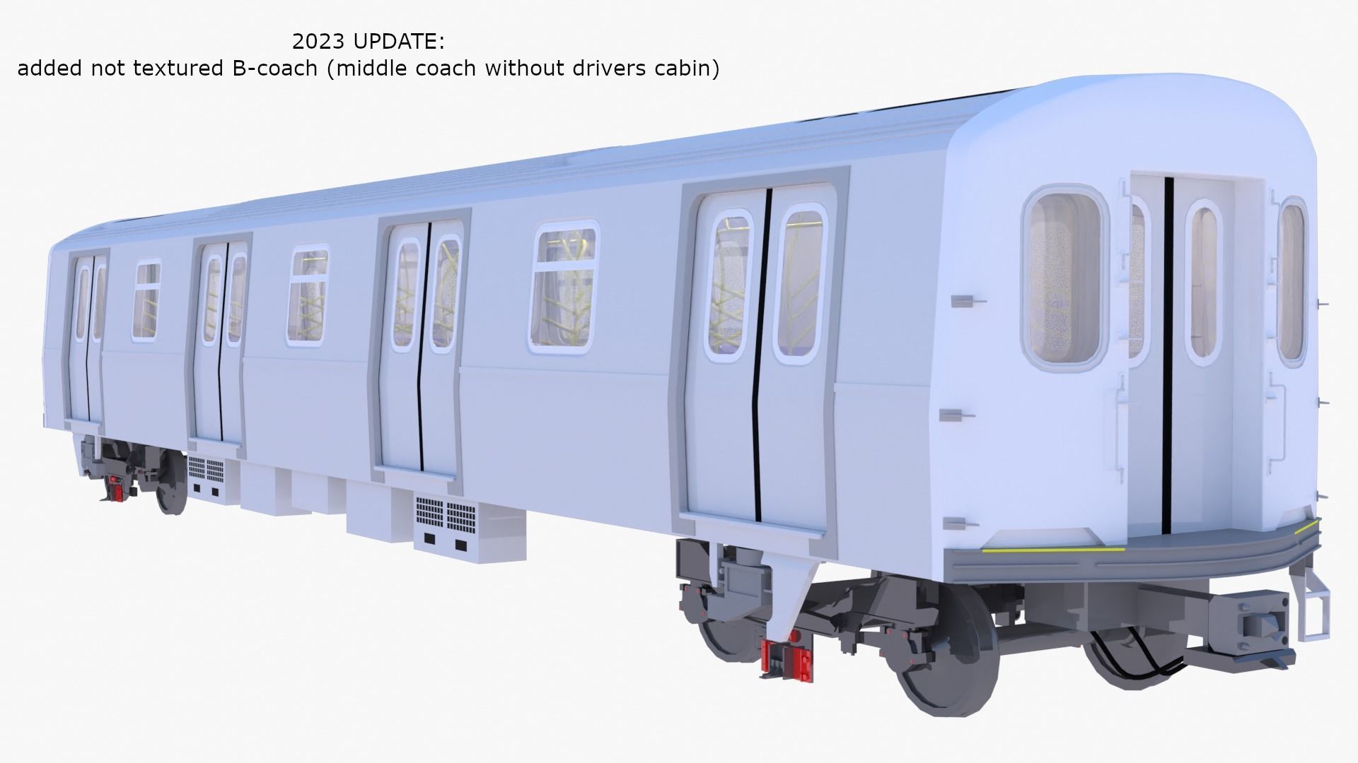NYC subway car R211 PBR 3D model | CGTrader