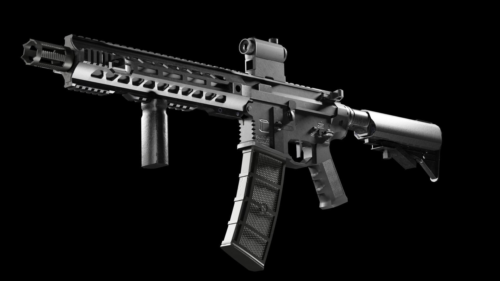 3D model SAY GRY AR-15 Assault Rifle VR / AR / low-poly | CGTrader