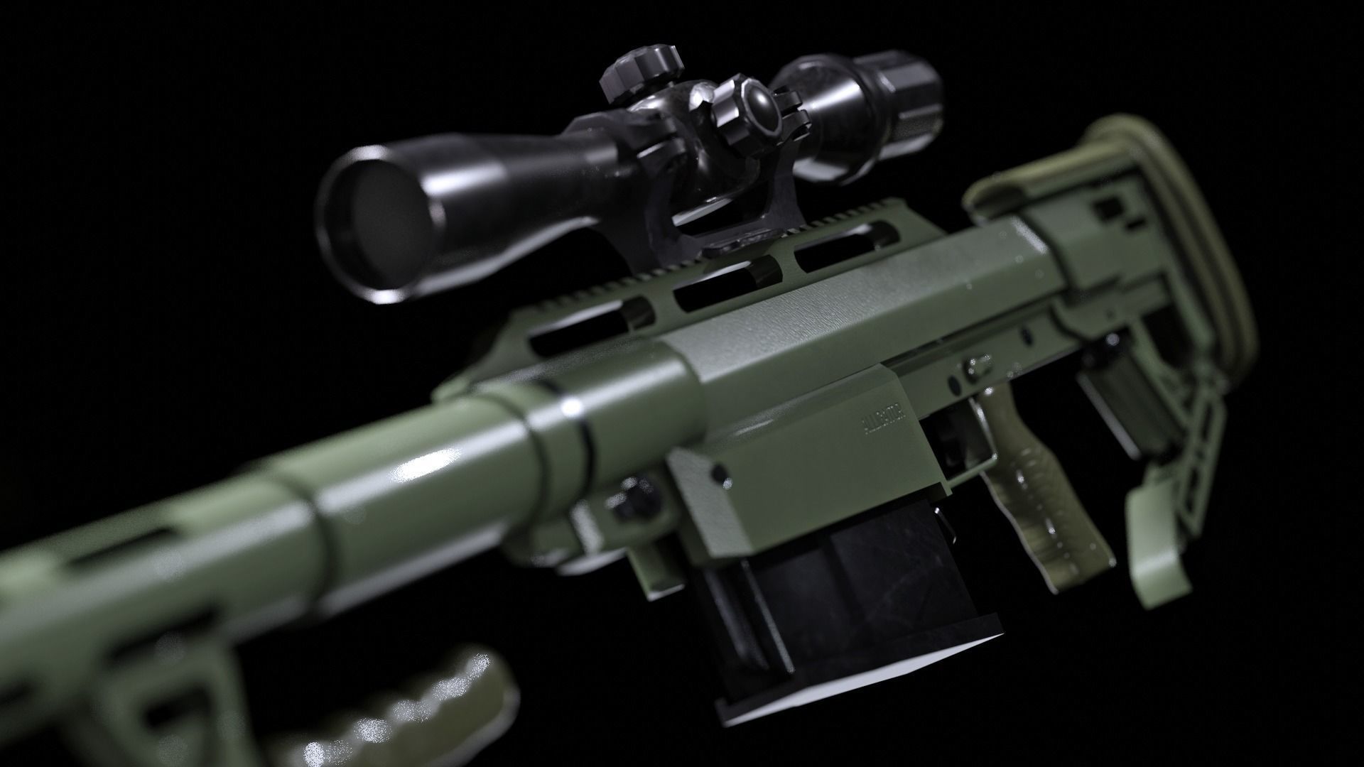 3D model Sniper Rifle Snipex Alligator VR / AR / low-poly rigged | CGTrader