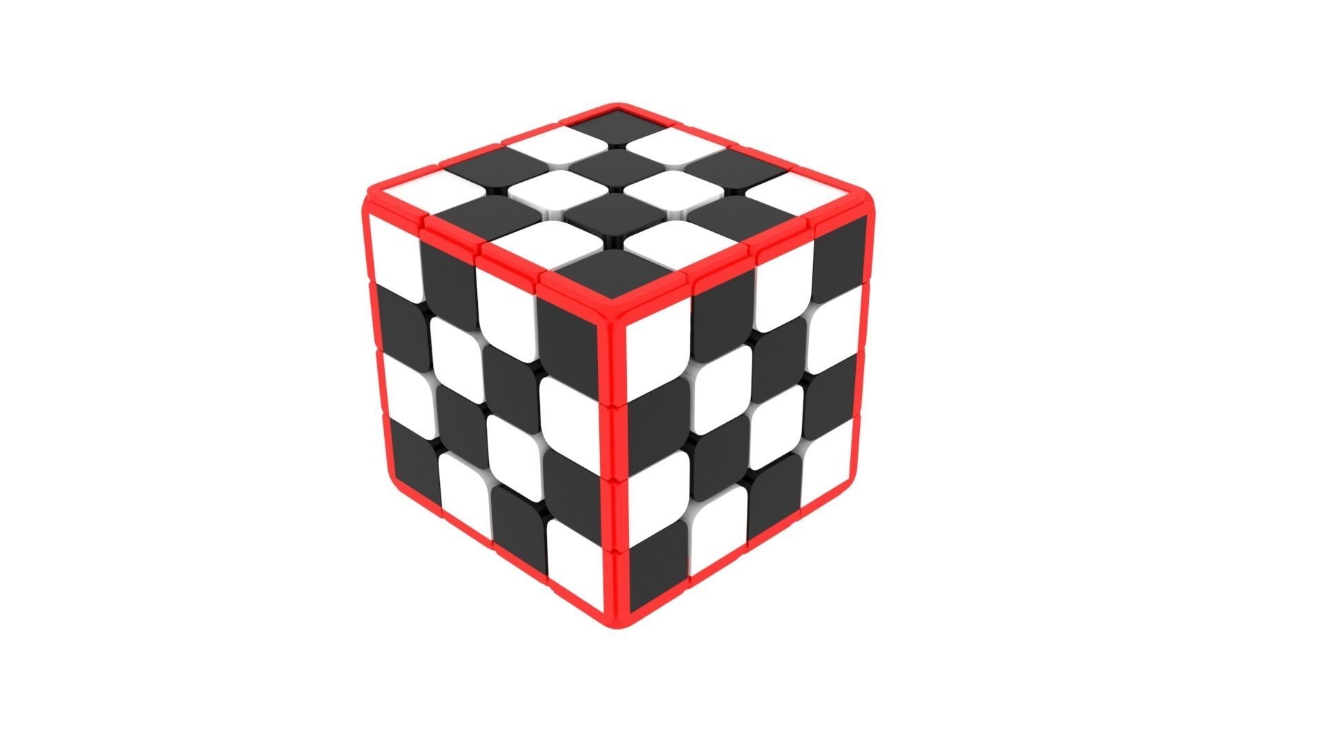 Checker Cube 3D model | CGTrader