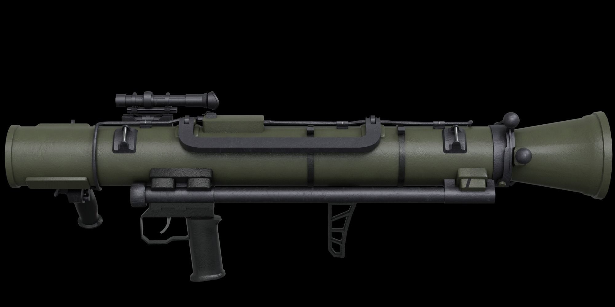 3d Model Carl Gustaf Rocket Launcher Vr Ar Low Poly Rigged Cgtrader