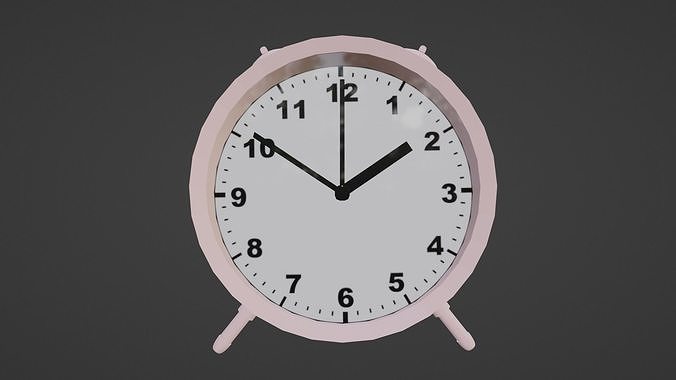 Pink Desk Clock free 3D model | CGTrader