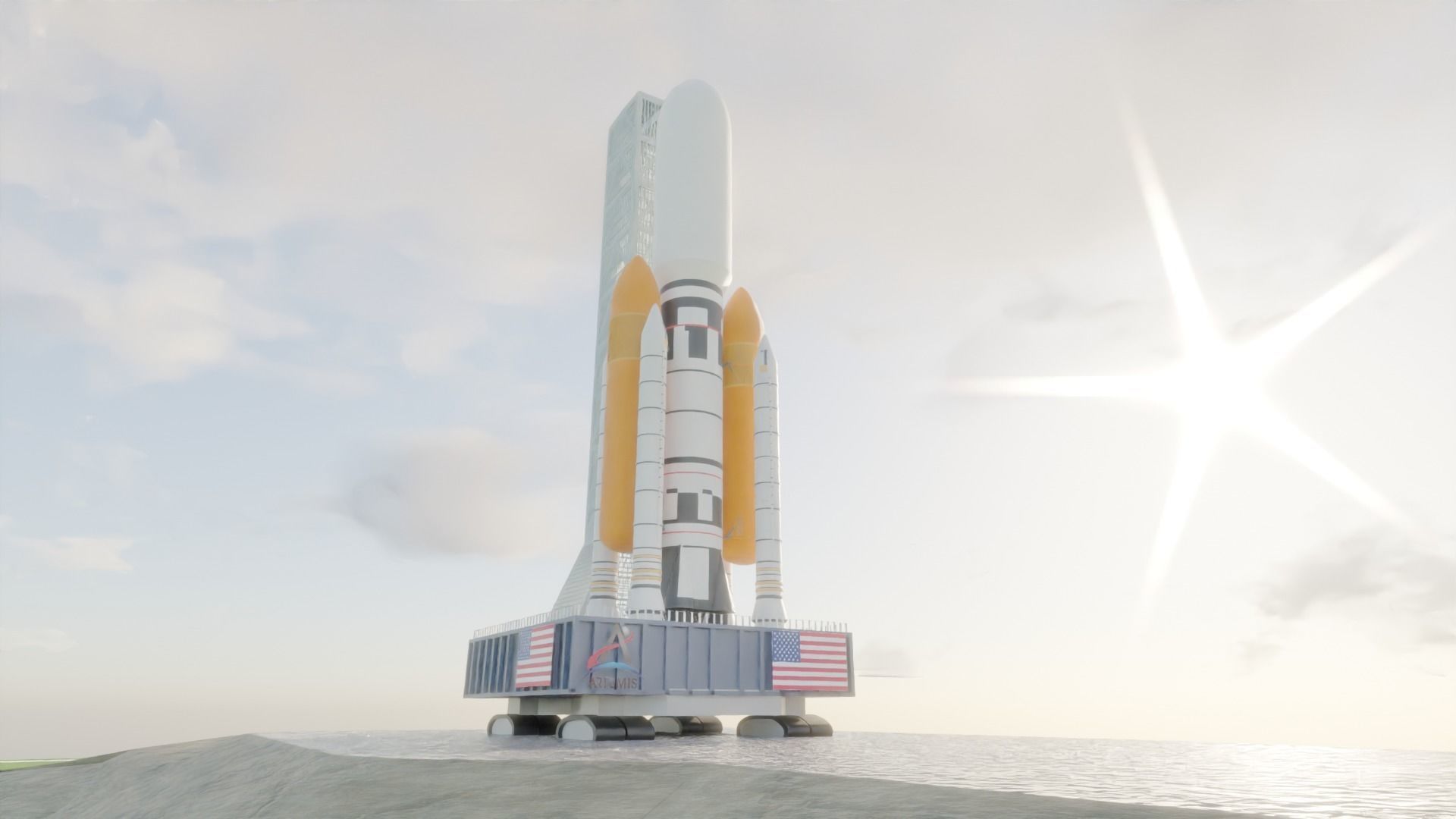 Jupiter III-X Rocket 3D model | CGTrader