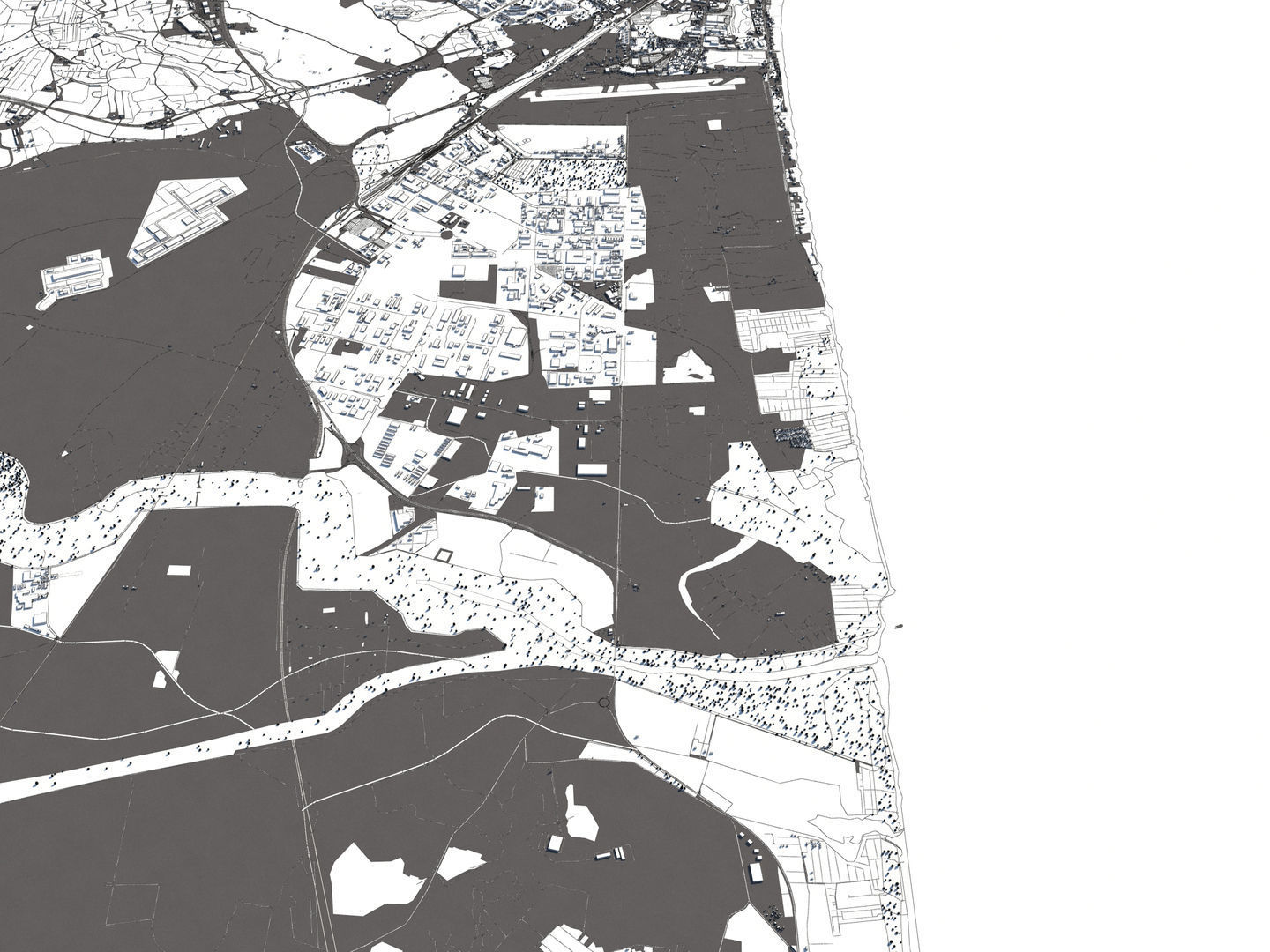 Catania Italy 50x50km City Map 3D Model 3D model | CGTrader