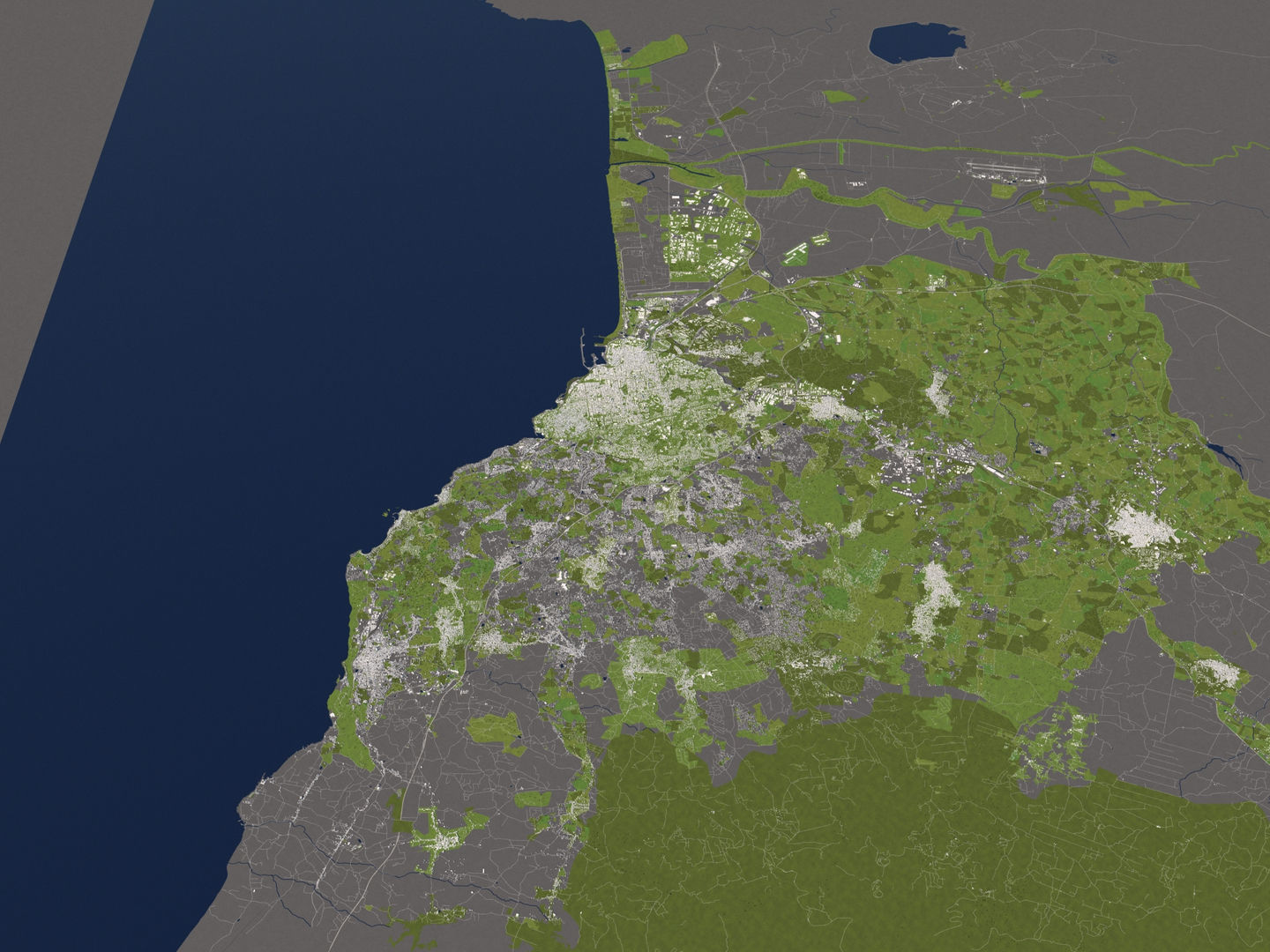 Catania Italy 50x50km City Map 3D Model 3D model | CGTrader