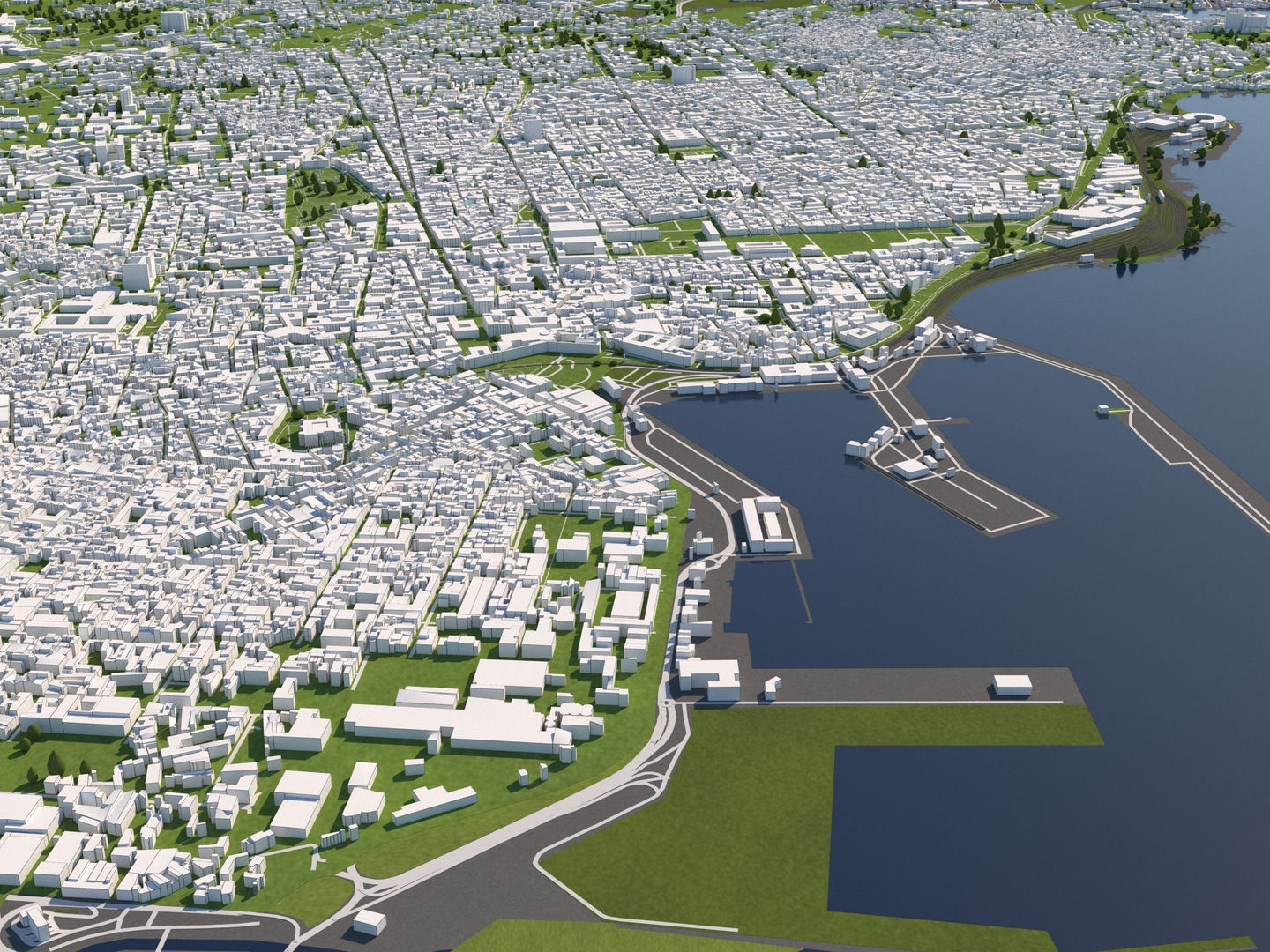 Catania Italy 50x50km City Map 3D Model 3D model | CGTrader