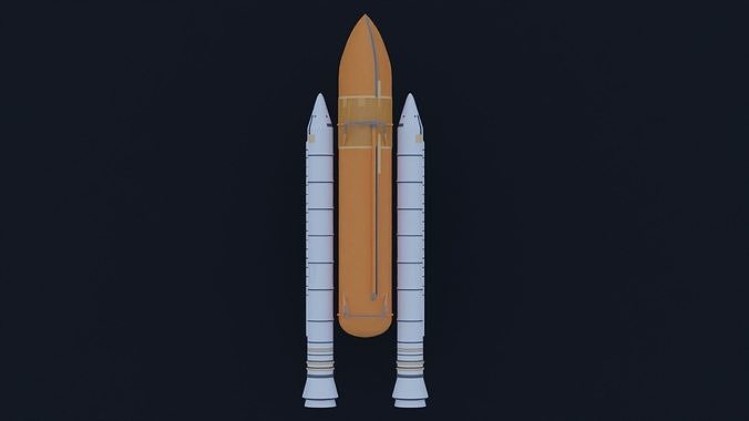 Shuttle External Tank and SRBs 3D model | CGTrader
