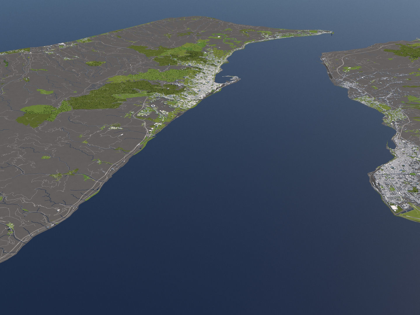 Messina Italy 50x50km City Map 3D Model 3D model | CGTrader