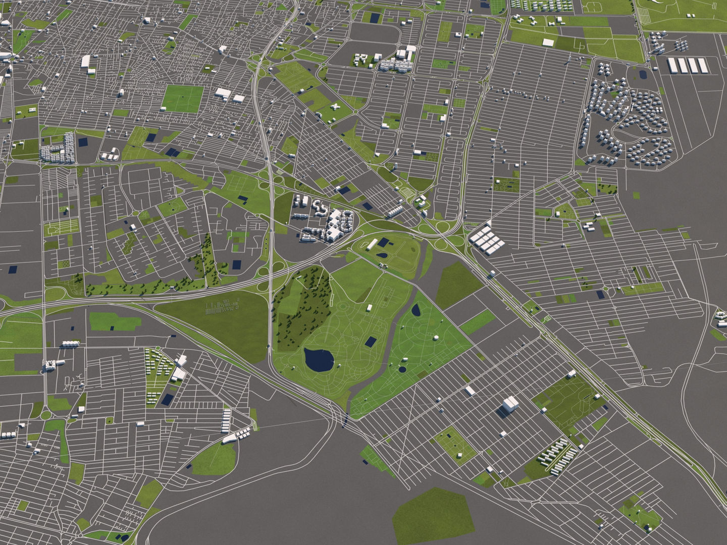 Tehran Iran 50x50km City Map 3D model | CGTrader