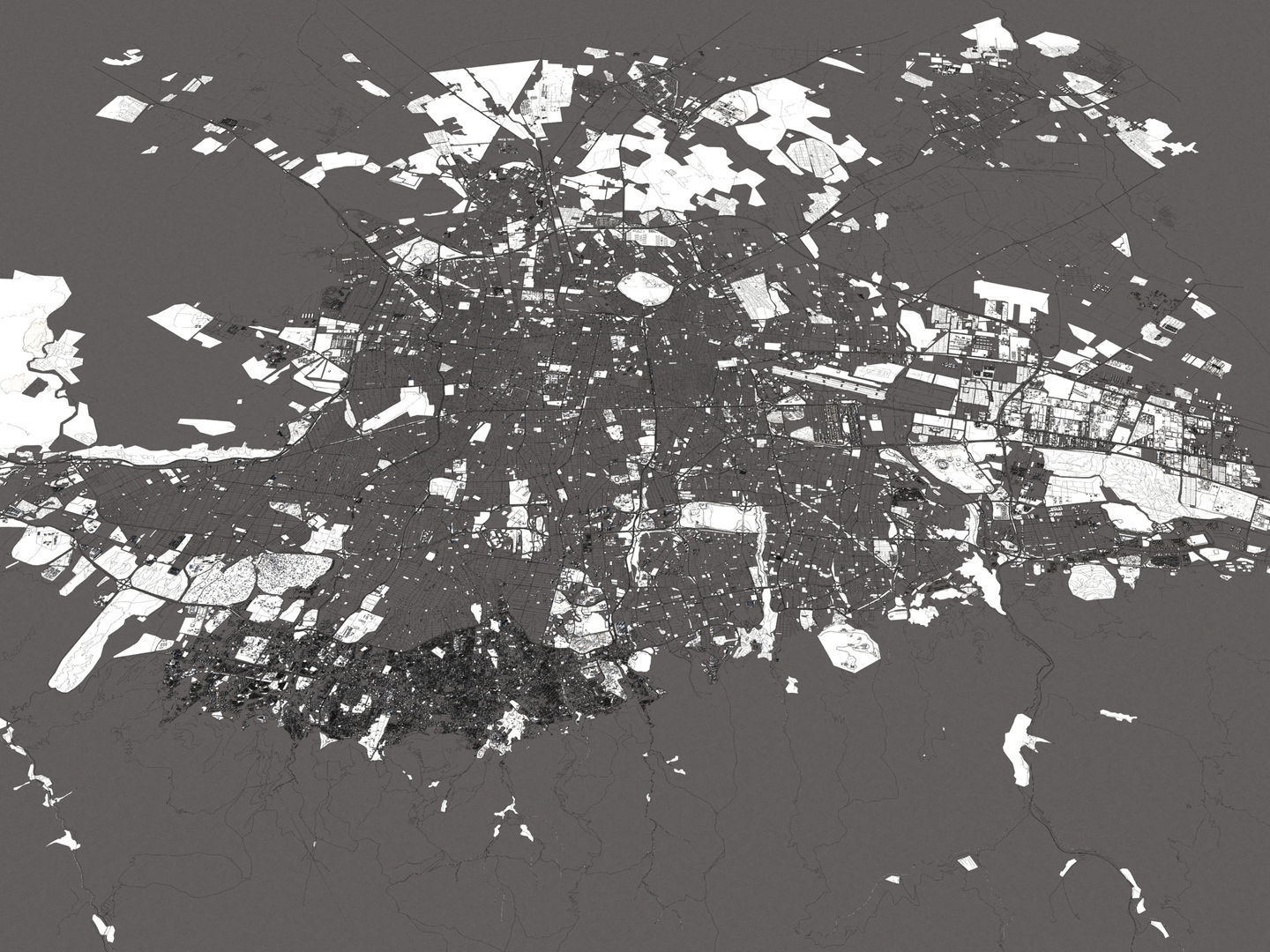 Tehran Iran 50x50km City Map 3D model | CGTrader