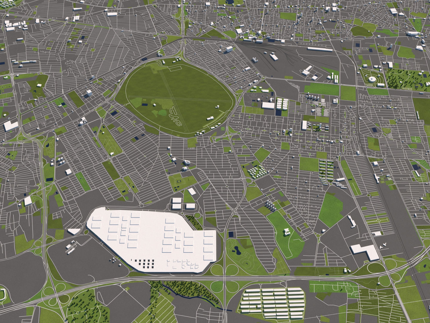 Tehran Iran 50x50km City Map 3D model | CGTrader