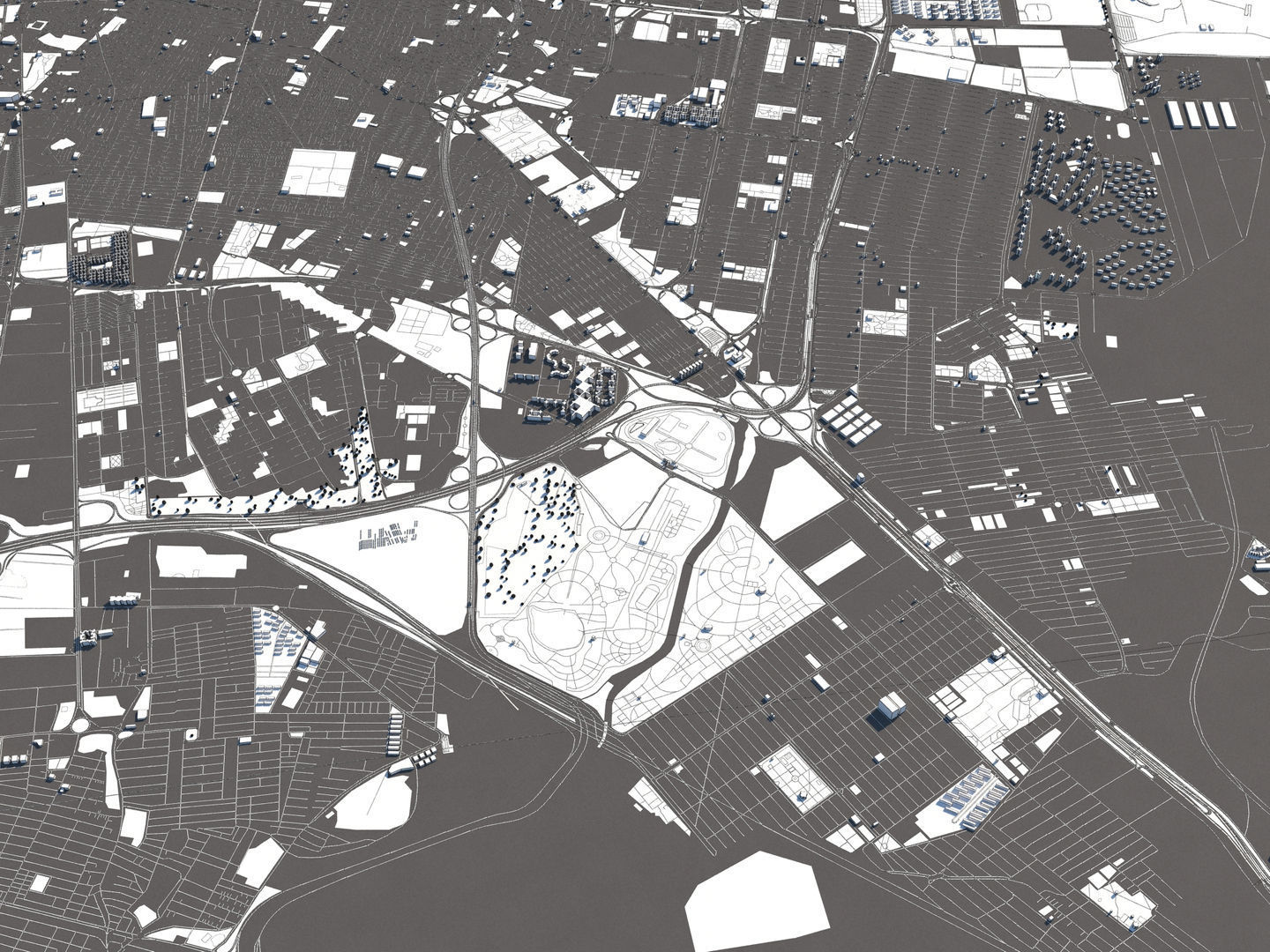 Tehran Iran 50x50km City Map 3D model | CGTrader