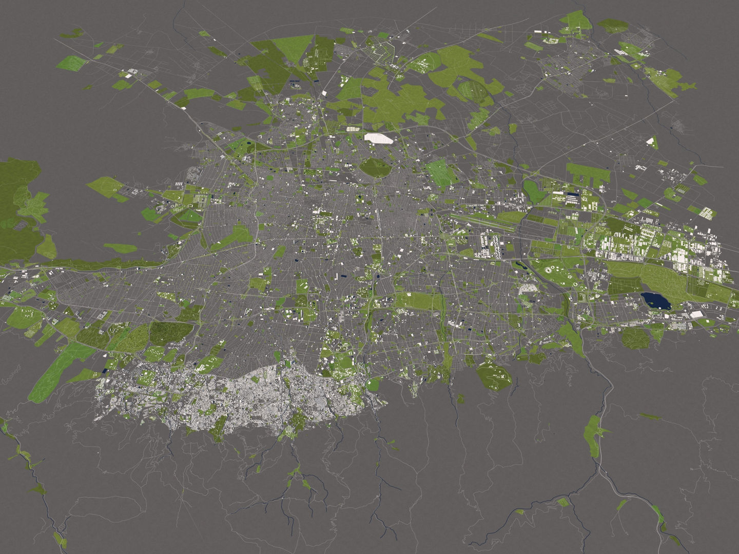 Tehran Iran 50x50km City Map 3D model | CGTrader