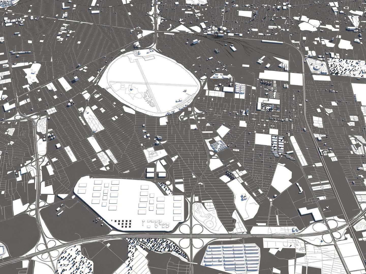 Tehran Iran 50x50km City Map 3D model | CGTrader