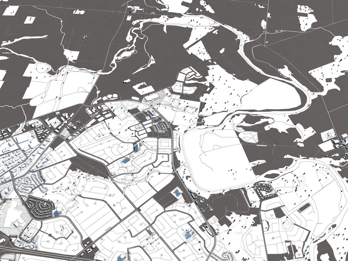 Kitchener Canada 50x50km 3D City Map 3D model | CGTrader