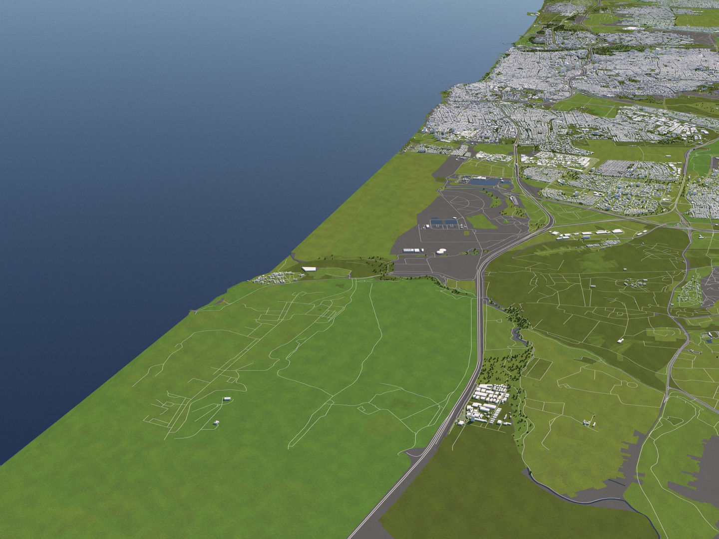 Tel Aviv Israel 50x50km 3D City Map 3D model | CGTrader