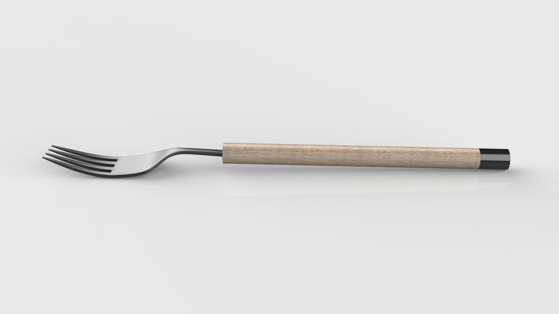Minimalist design fork 3D model rigged | CGTrader