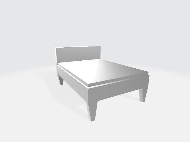 Low Poly Bed free 3D model | CGTrader