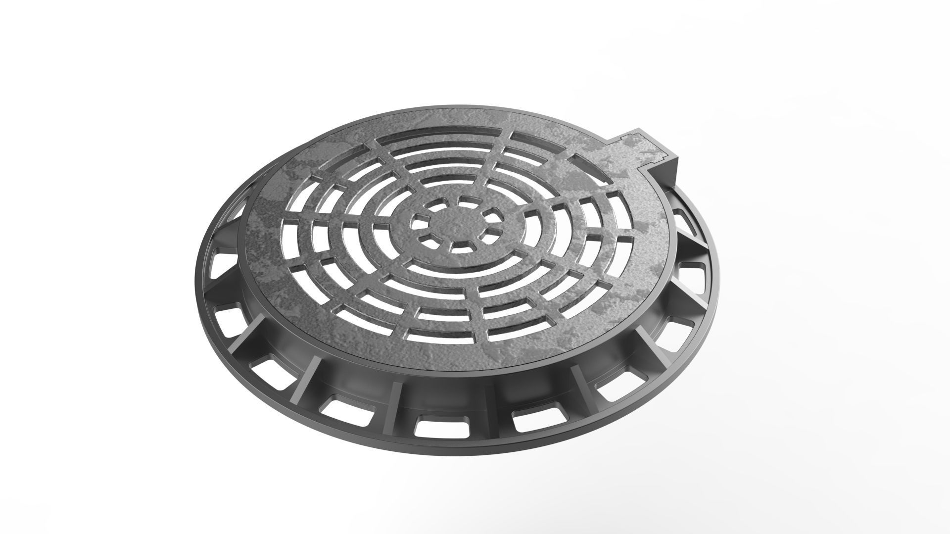 Manhole cover 3D model rigged | CGTrader