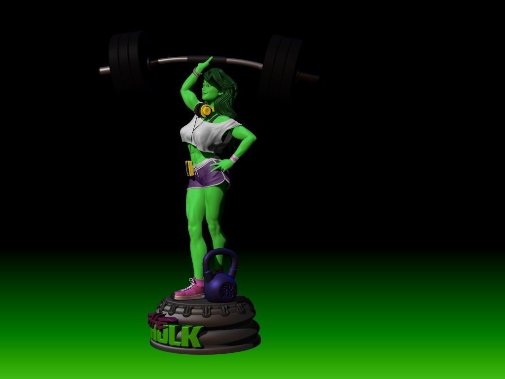 She-hulk Gym workout 3D model 3D printable | CGTrader