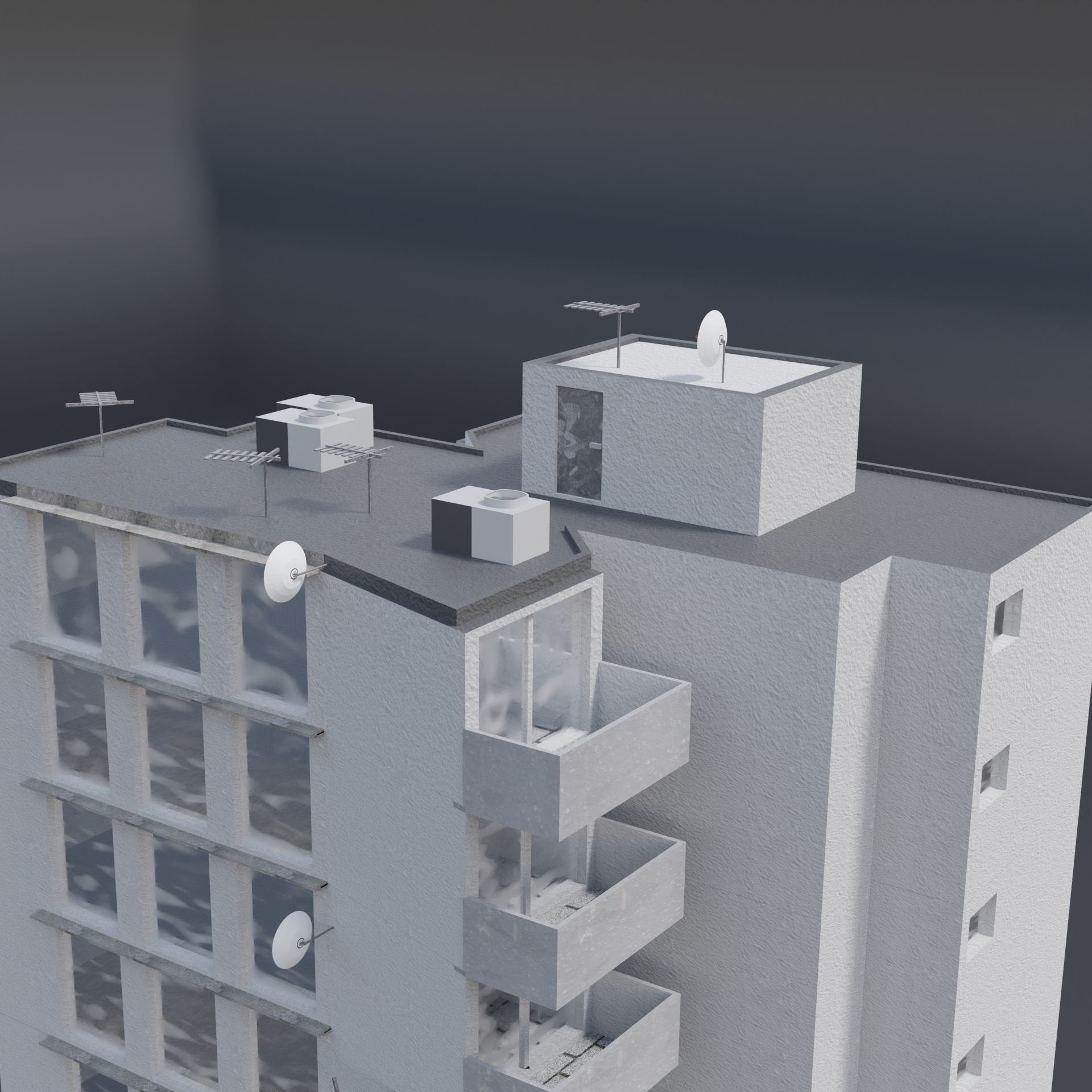 3D model High Rise 1 VR / AR / low-poly | CGTrader