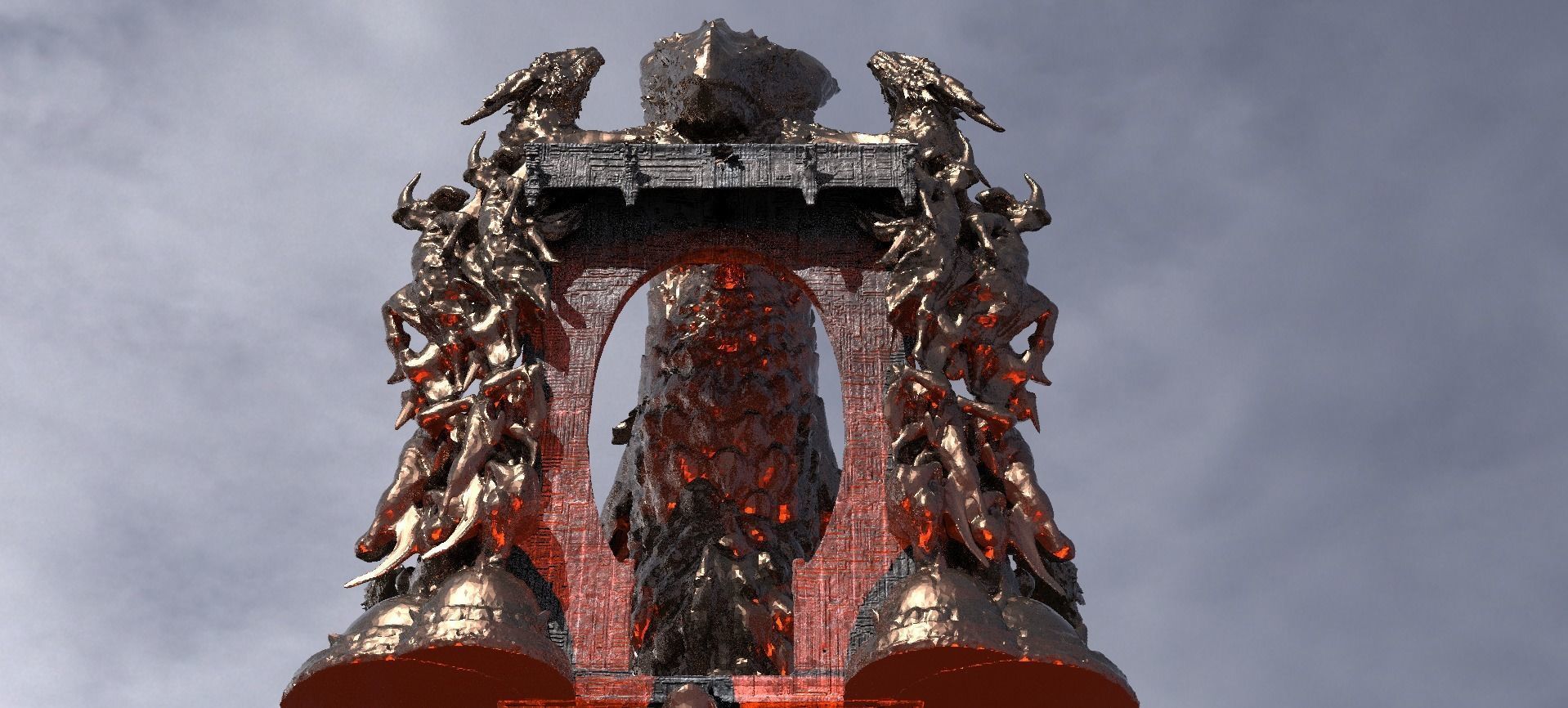 Hades Underworld Pillar Archway 2 3D model | CGTrader