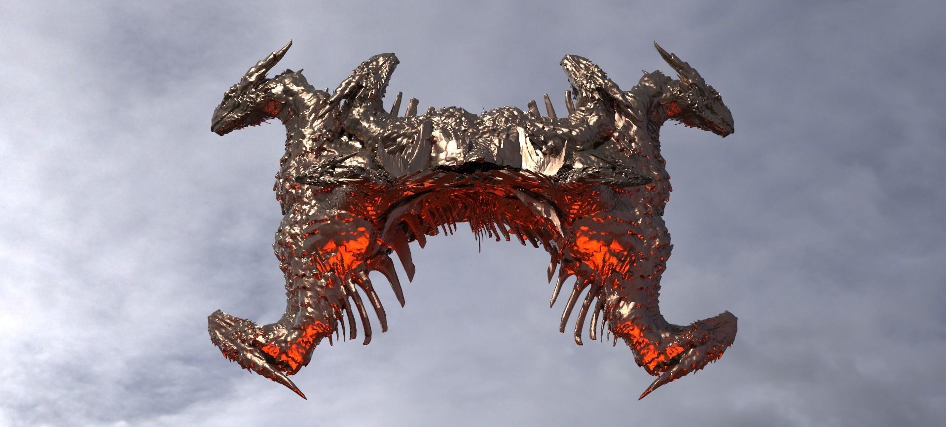 Hades Underworld Dragon statue deity 3D model | CGTrader