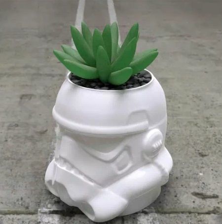 star wars stormtrooper flower pot 3D model 3D printable | CGTrader