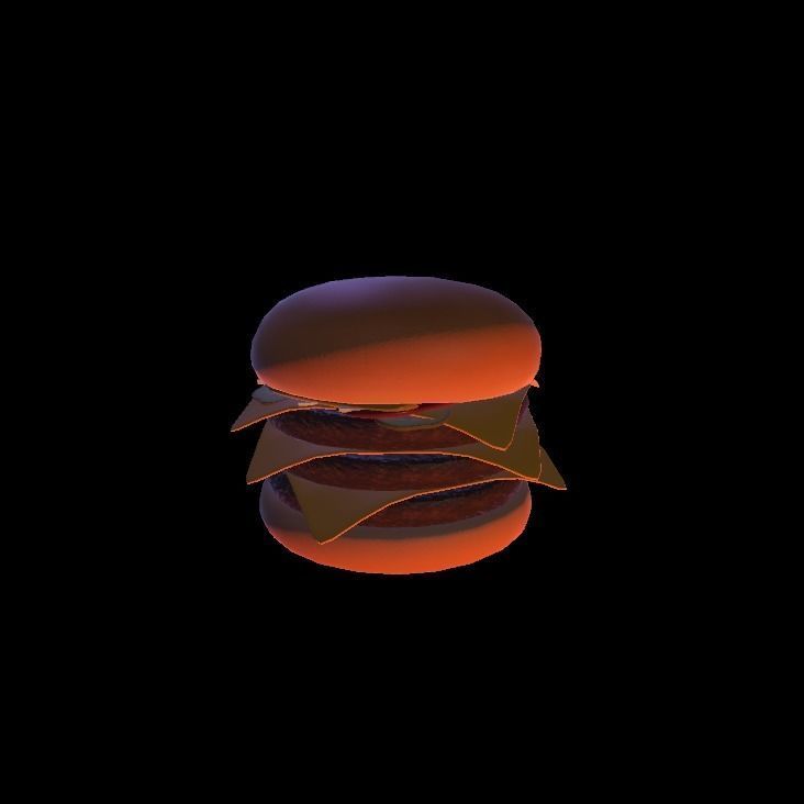 Triple Cheeseburger 3D model | CGTrader