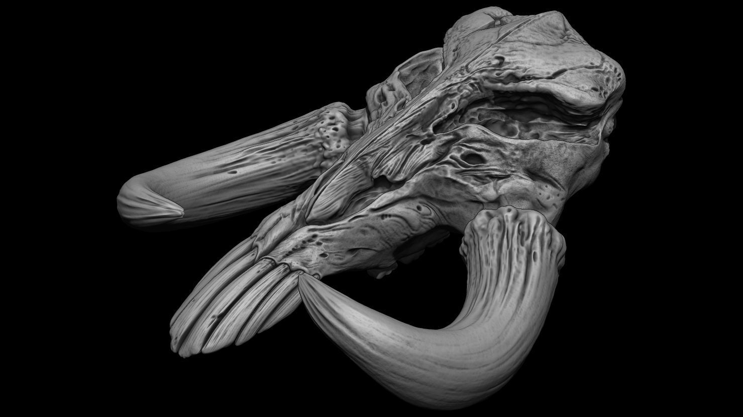3D PRINTABLE MYTHOSAUR SKULL AND HORNS - THE MANDALORIAN 3D model 3D ...