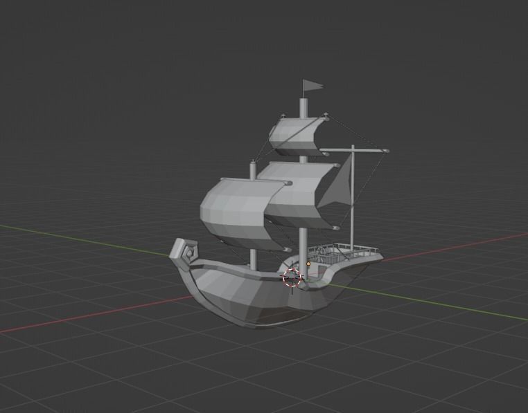 3D model Low poly Pirate ship VR / AR / low-poly | CGTrader