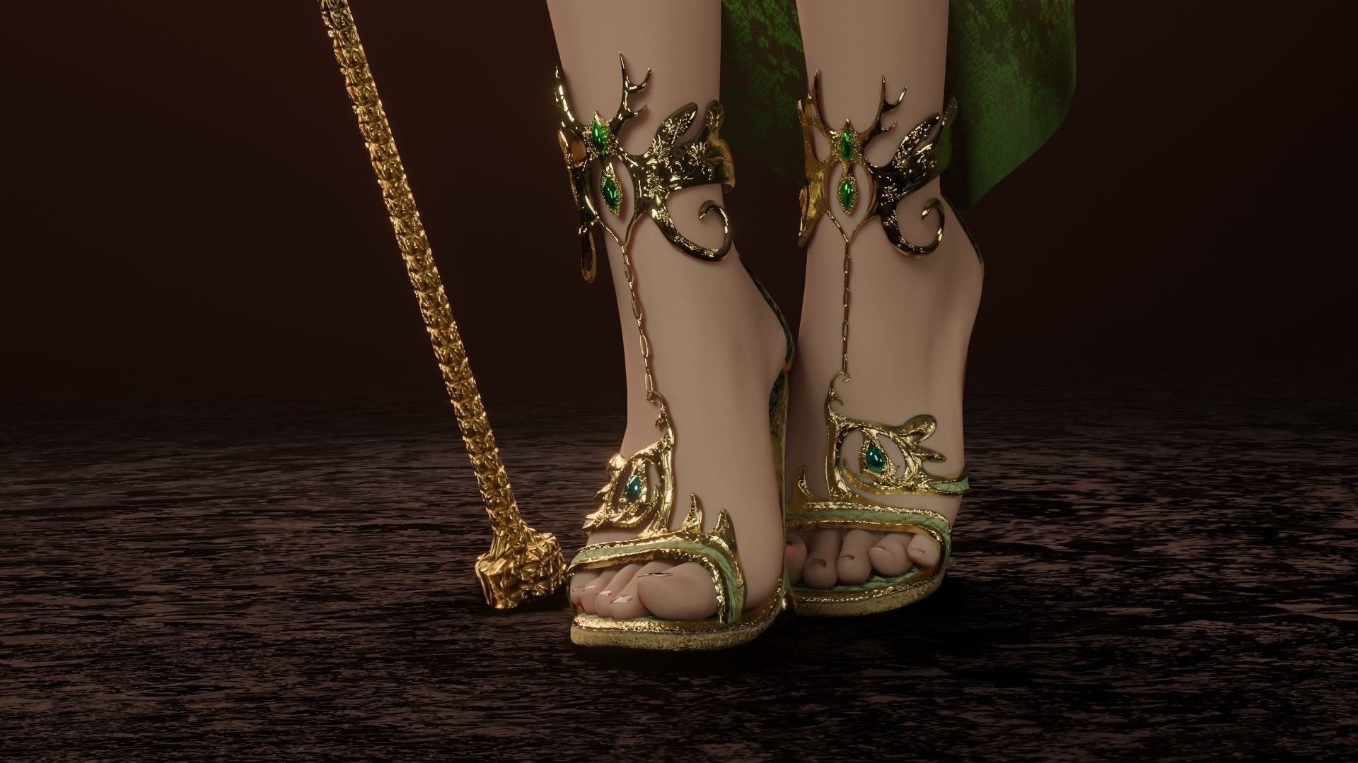 3D model Beautiful elven wizard VR / AR / low-poly | CGTrader