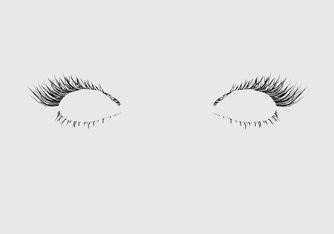 Sharp Long Eyelashes 3D model | CGTrader