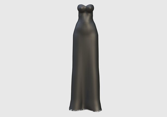 3D model Elegant Black Dress VR / AR / low-poly | CGTrader