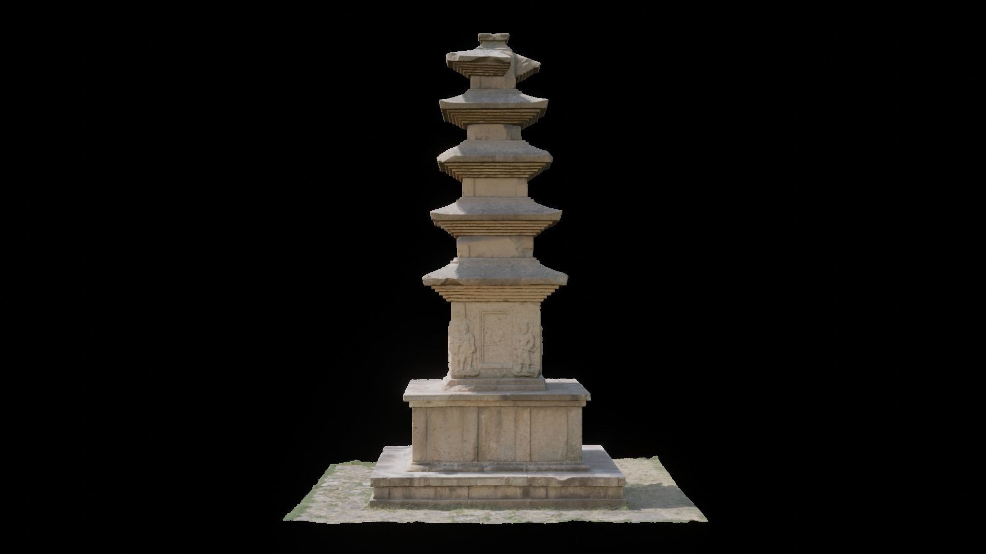 Five-story West Stone Pagoda at Janghang-ri Temple Site 3D model | CGTrader