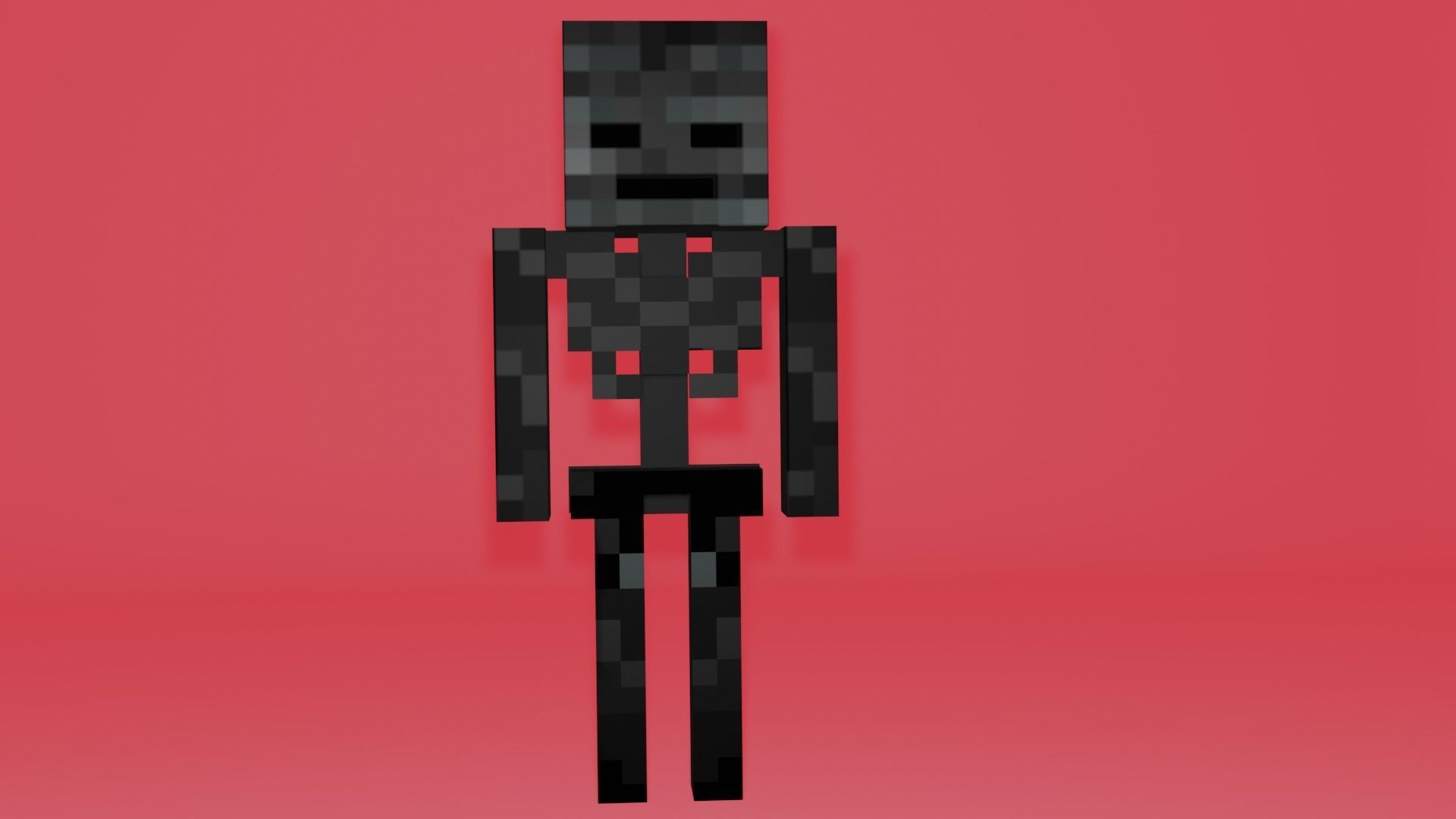 wither skeleton from minecraft free VR / AR / low-poly 3D model | CGTrader